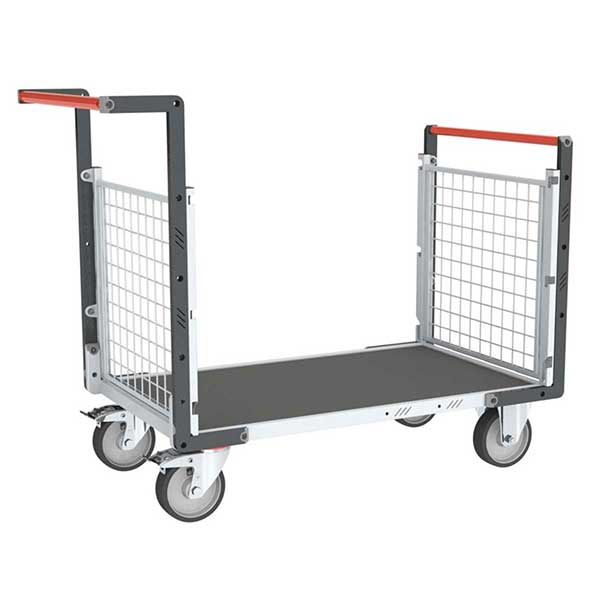 Chariot de transport grillagé 2 côtés - Fabriqué en France