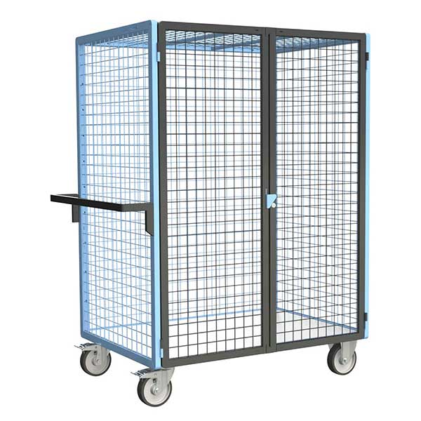 Chariot grillagé 1200x800mm 500kg – 3 côtés logistiques
