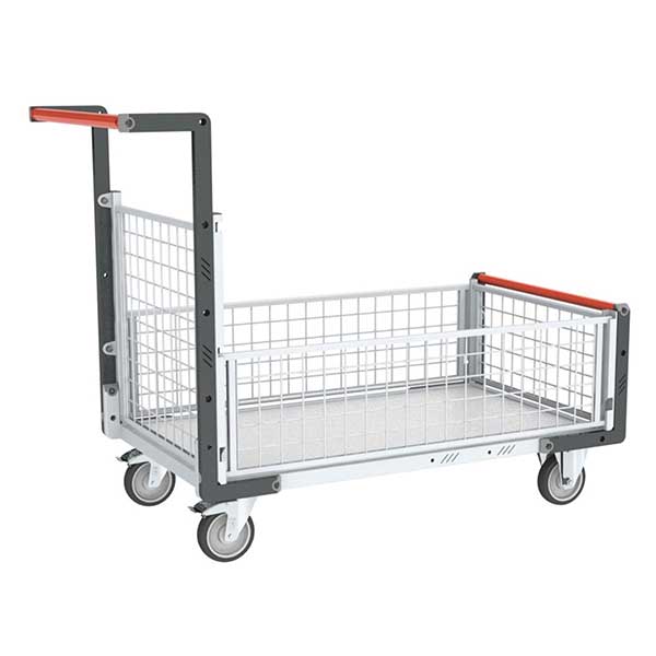 Chariot roulant avec bac grillagé - Fabriqué en France