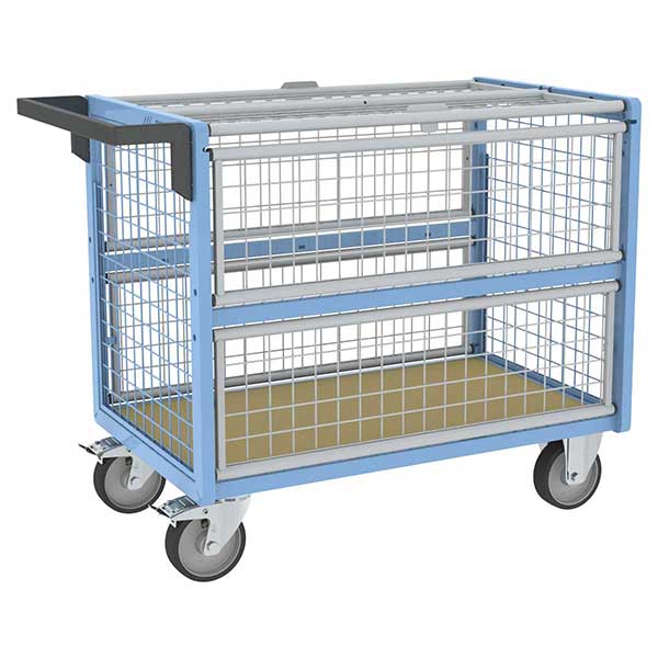 Roll conteneur fermé - Chariot grillagé - Fabriqué en France