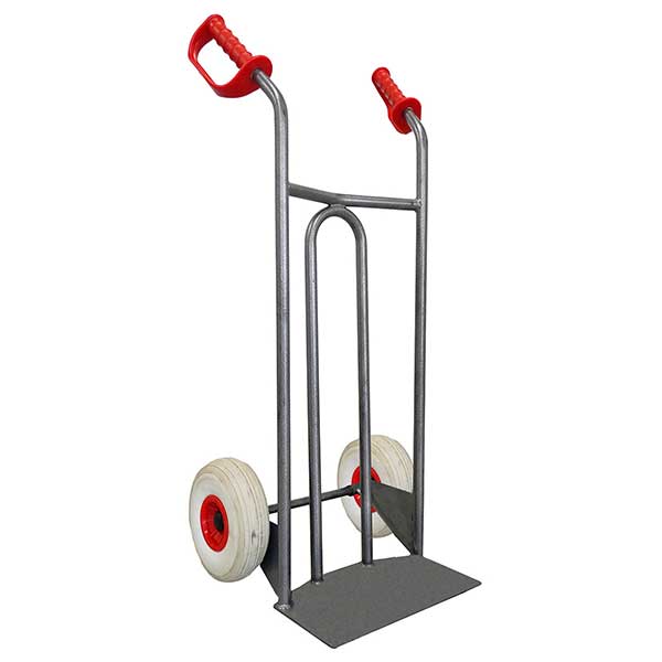 Diable incurvé 250kg acier roues increvables – usage intensif