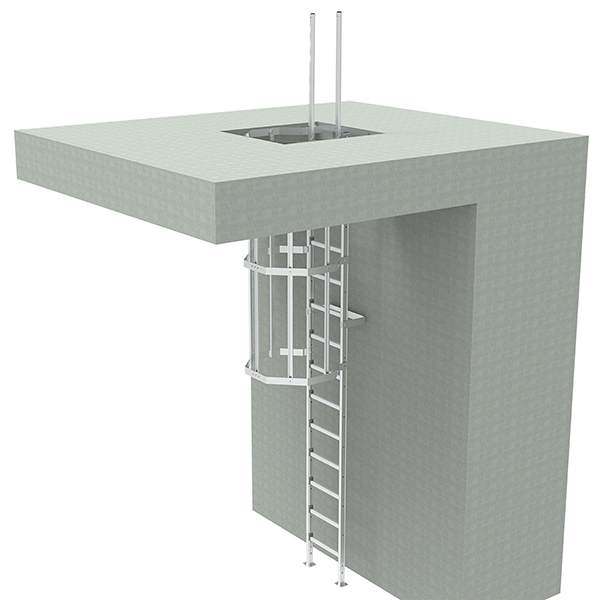 Echelle crinoline pour sortie sous trappe