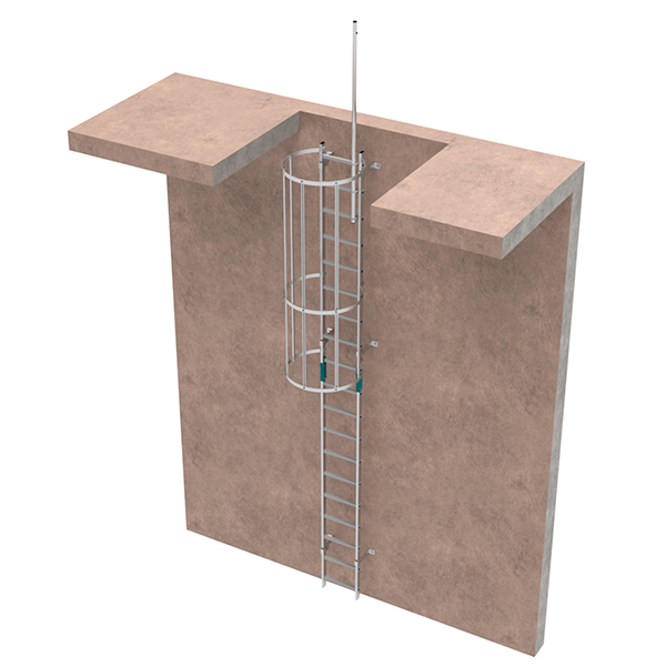 Echelle crinoline alu sortie sous trappe avec montage facile