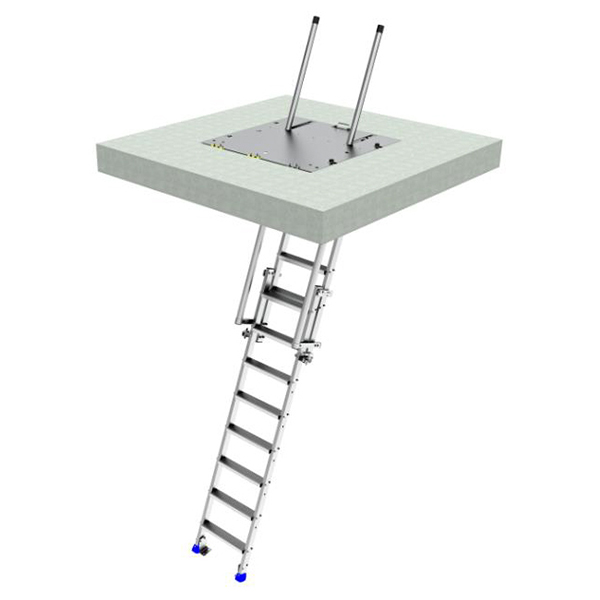 Echelle crinoline pour sortie sous trappe
