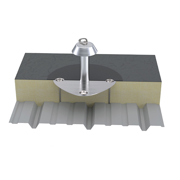 Point d'ancrage rotatif pour toitures joints debout