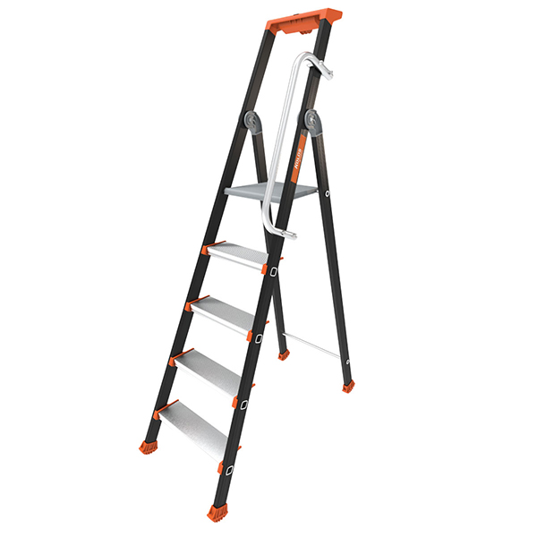 Escabeau pro en aluminium époxy avec grandes marches