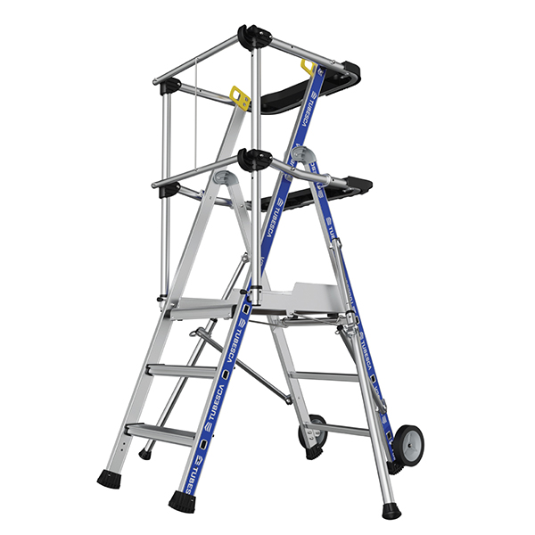 Escabeau PIRL en aluminium avec stabilisateurs