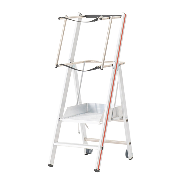 Escabeau roulant en aluminium - Hauteur de travail 2.46m