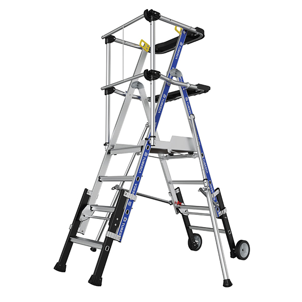 Escabeau PIRL télescopique 3 à 7 marches