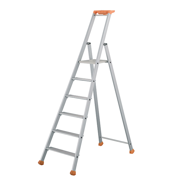 Escabeau pro aluminium anodisé avec base évasée