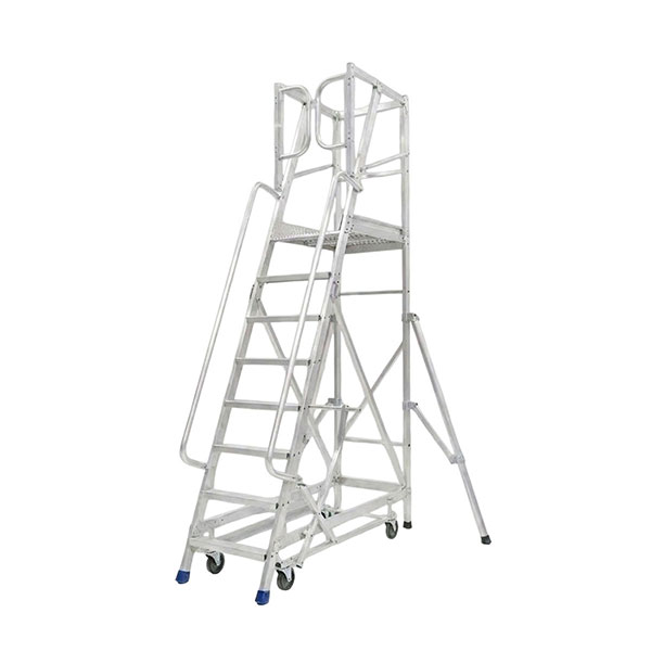 Escabeau roulant 5 m à roues escamotables – hauteur fiable
