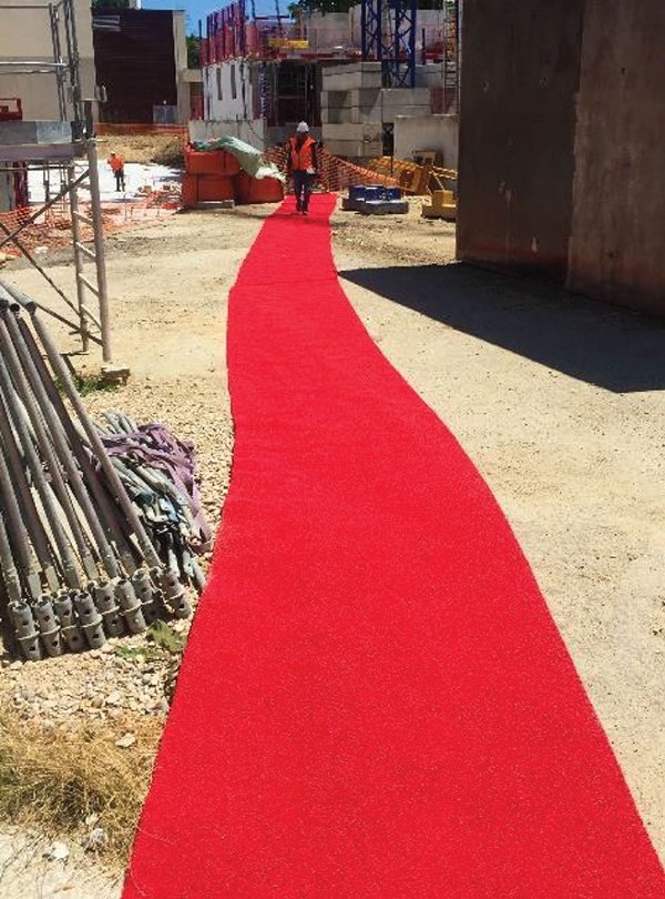 Tapis de signalisation pour définir les zones sur chantier