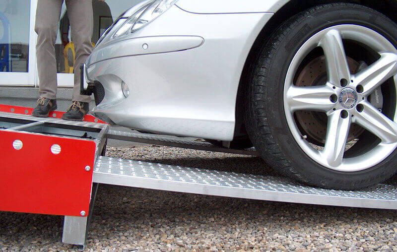 Aluminium KFZ-Auffahrrampen / Auto-Auffahrschienen ohne Rand zum ...