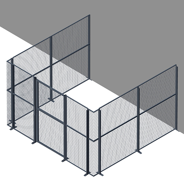 Cloisons industrielles grillagées pour zone de stockage