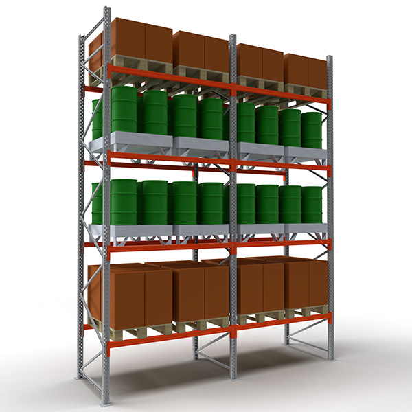 Rack à palettes à 4 niveaux - Hauteur 5000mm - 12000kg max