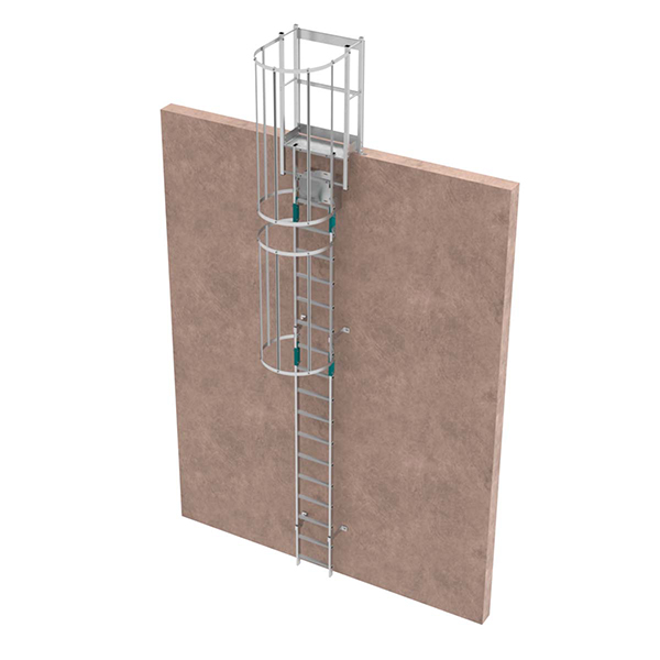 Scala a gabbia in alluminio con montaggio facile